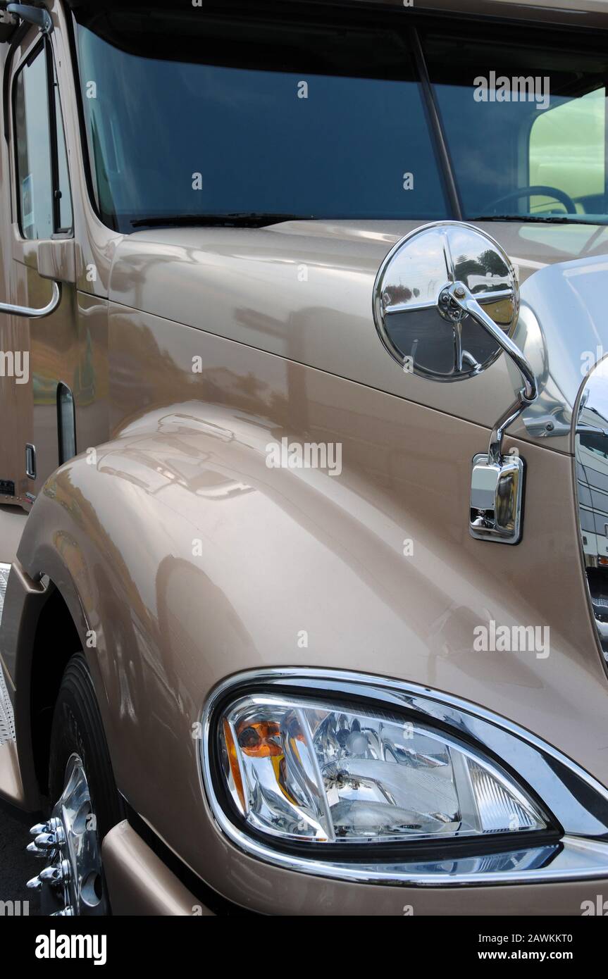 Close-up View of a New Semi-Trailer Truck Stock Photo - Alamy