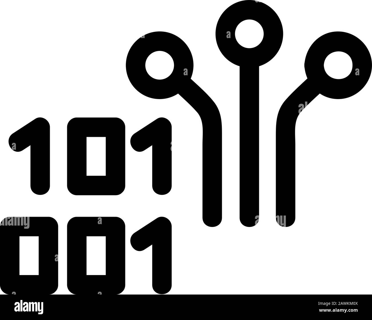 Optical cable icon vector. Isolated contour symbol illustration Stock ...