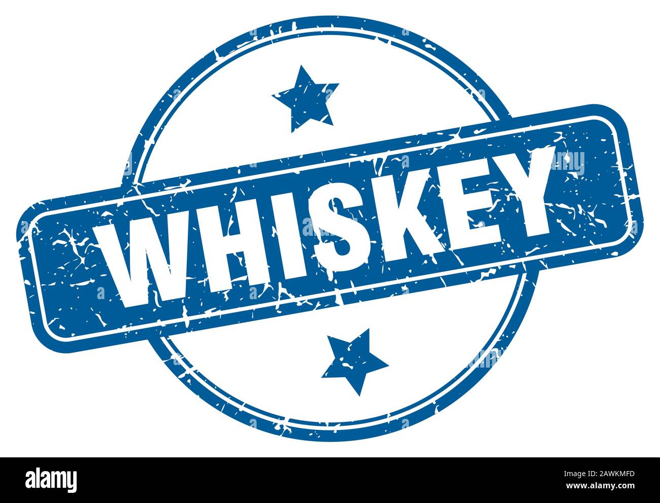 whiskey stamp. whiskey round vintage grunge sign. whiskey Stock Vector ...