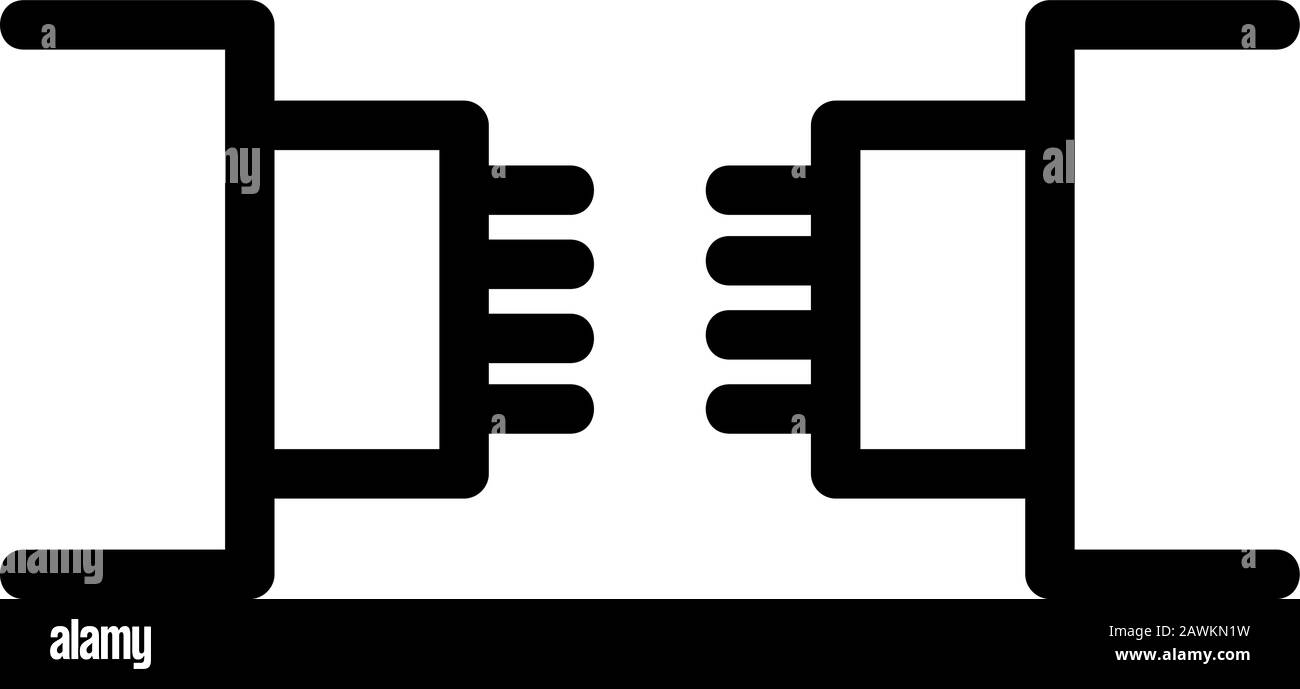 Optical cable icon vector. Isolated contour symbol illustration Stock ...