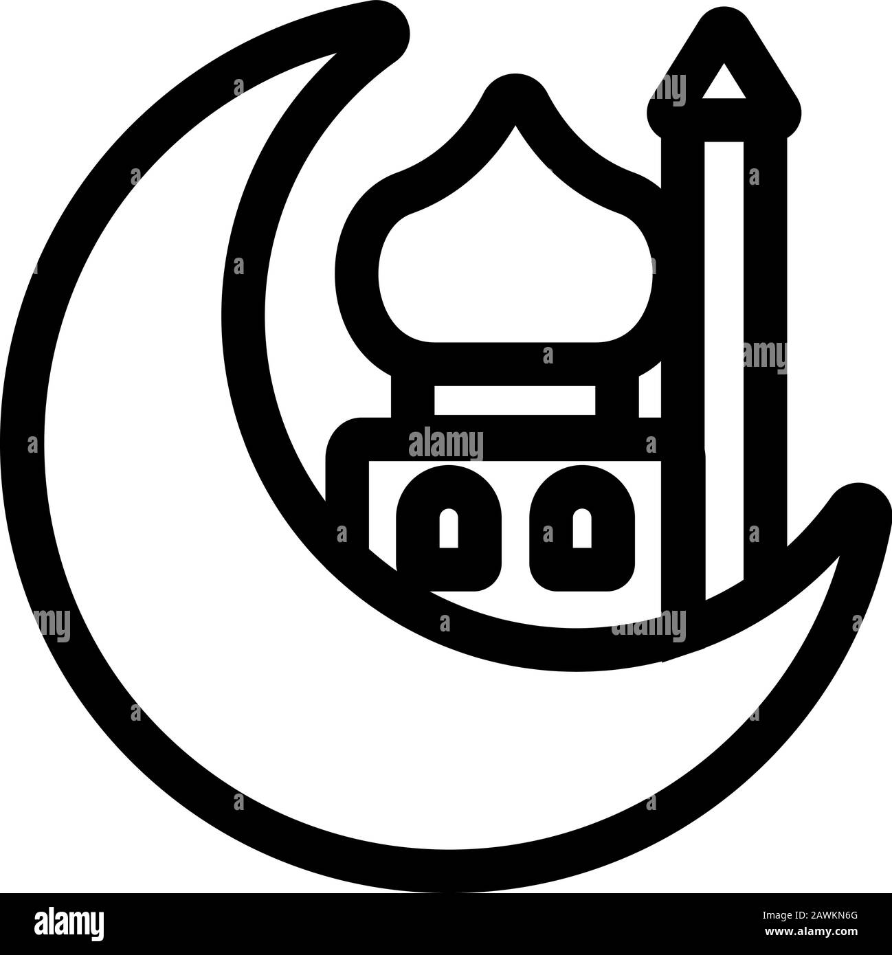 Islam icon vector. Isolated contour symbol illustration Stock Vector ...