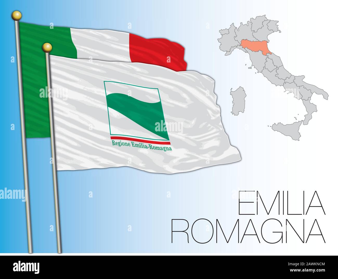 Emilia romagna regional flag Stock Vector Images - Alamy
