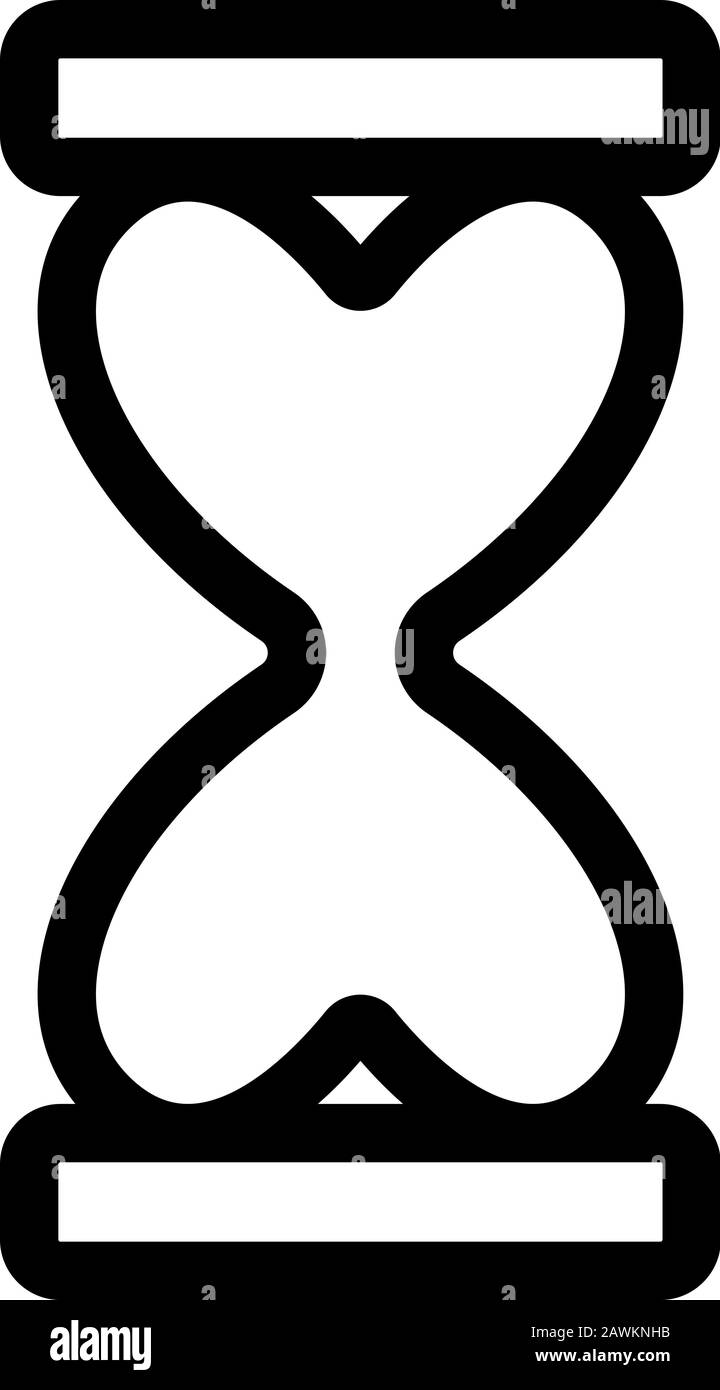 hourglass icon vector. Isolated contour symbol illustration Stock ...