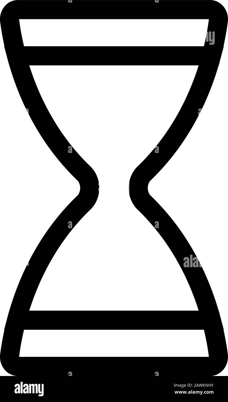 hourglass icon vector. Isolated contour symbol illustration Stock ...