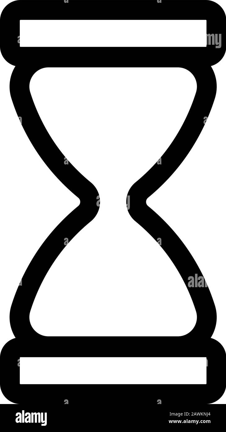 hourglass icon vector. Isolated contour symbol illustration Stock ...