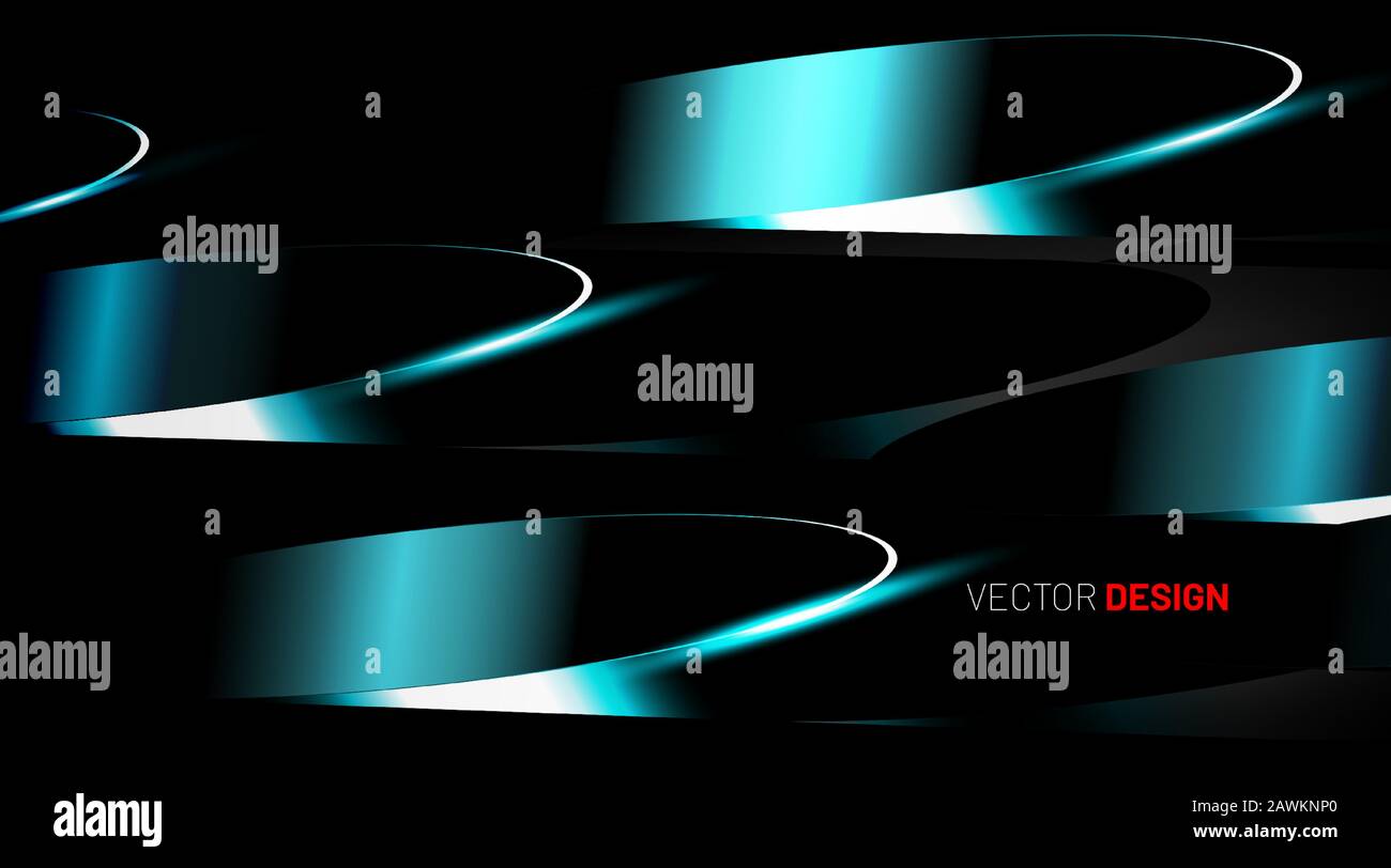 abstract vector background with a glowing black and blue background ...