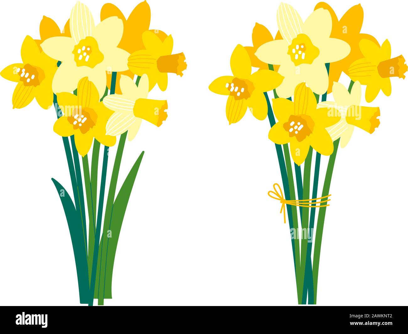 Vector set of floral illustrations isolated on white. Early spring ...