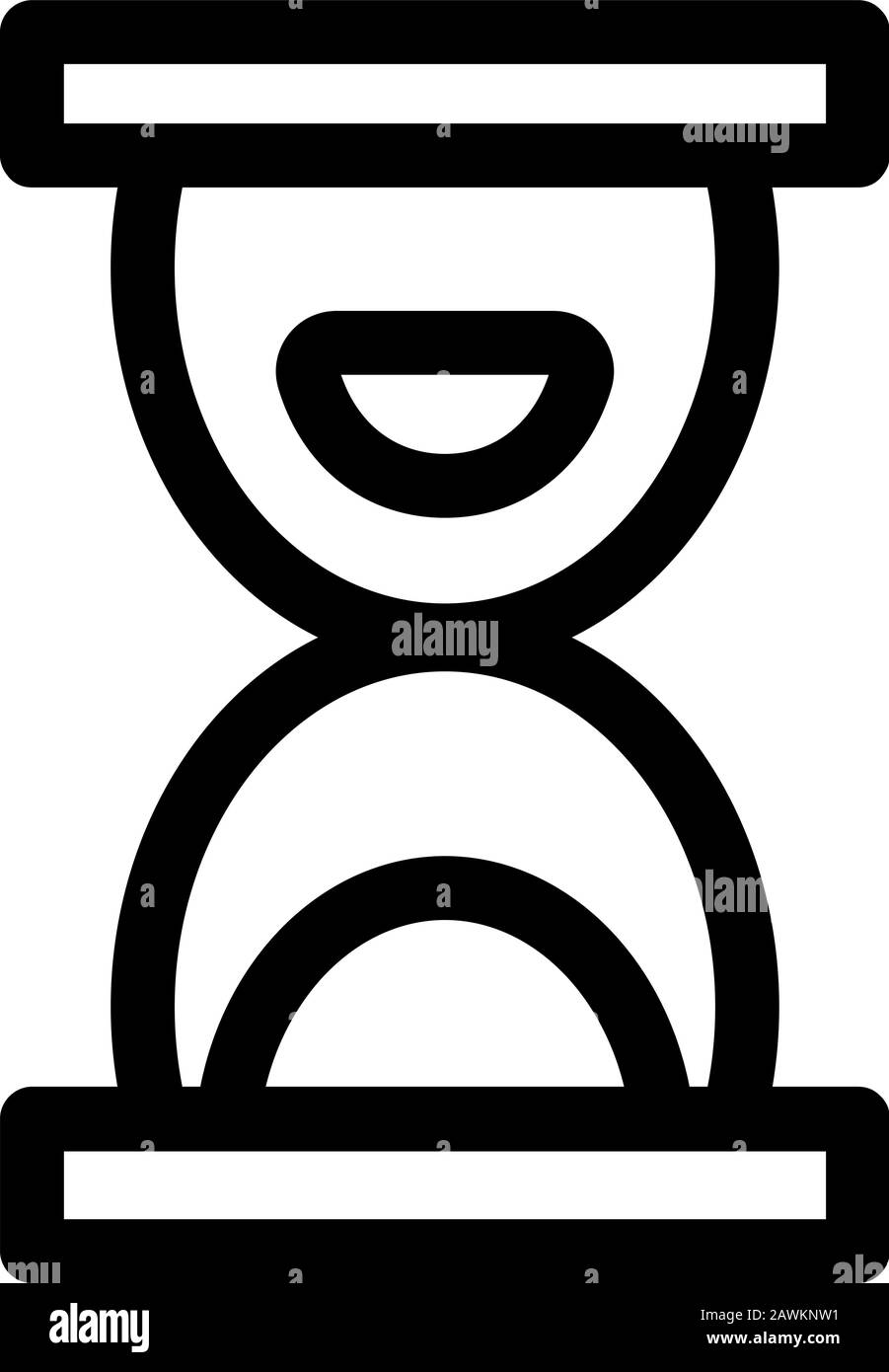 hourglass icon vector. Isolated contour symbol illustration Stock ...