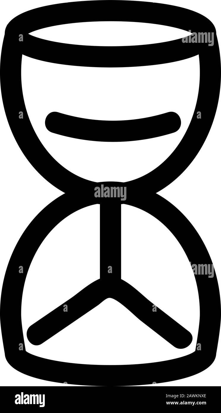 hourglass icon vector. Isolated contour symbol illustration Stock ...