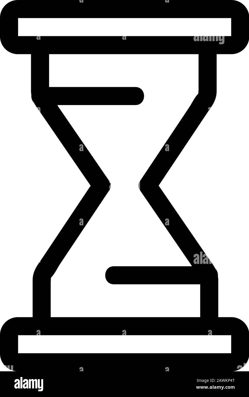 hourglass icon vector. Isolated contour symbol illustration Stock ...