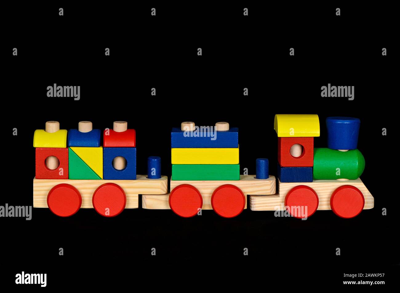 Colorful Train Set Stock Photo - Alamy