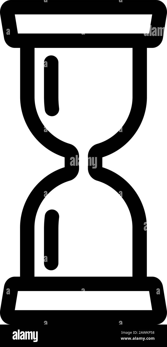 hourglass icon vector. Isolated contour symbol illustration Stock ...