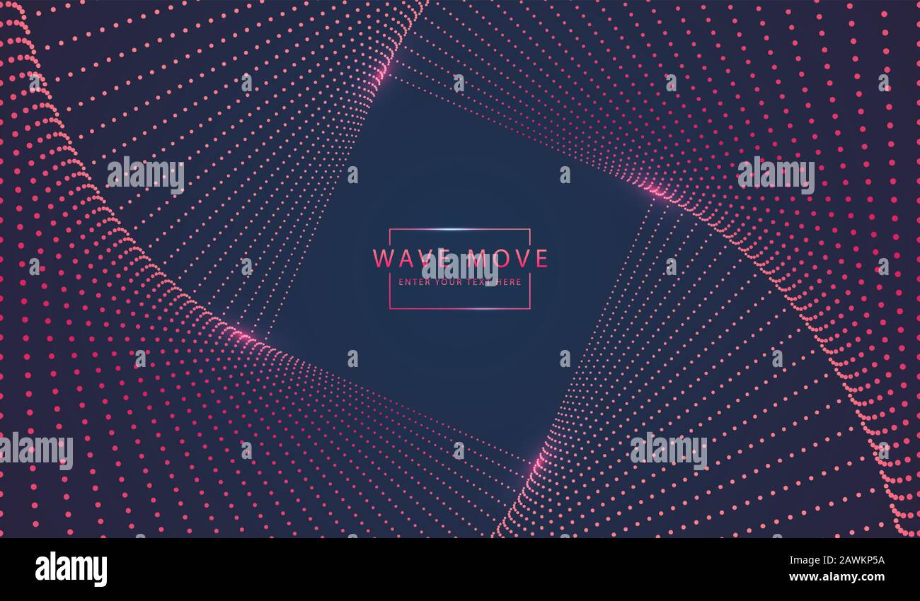 Abstract technology background dyanmic spiral curve cross dot line ...