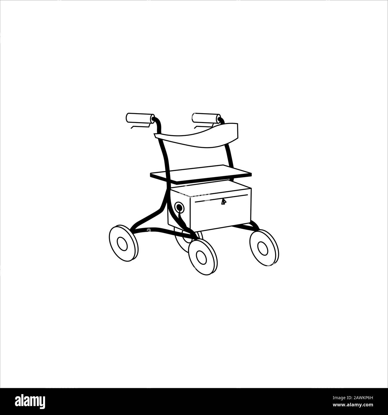 Walking rollator Stock Vector Images - Alamy