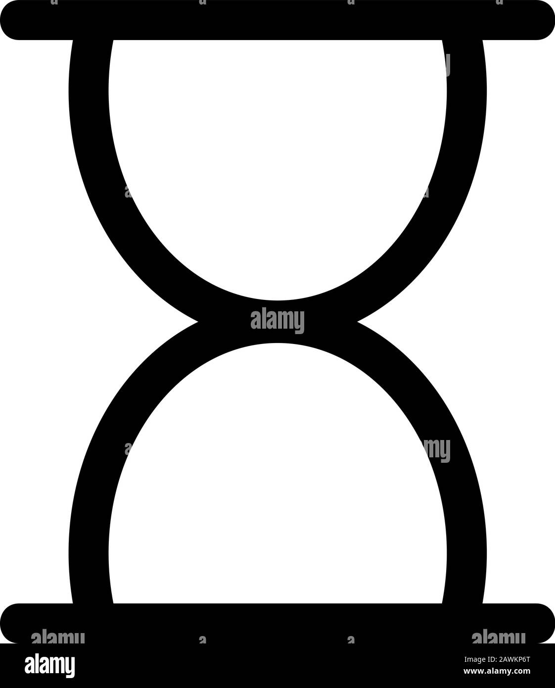 hourglass icon vector. Isolated contour symbol illustration Stock ...