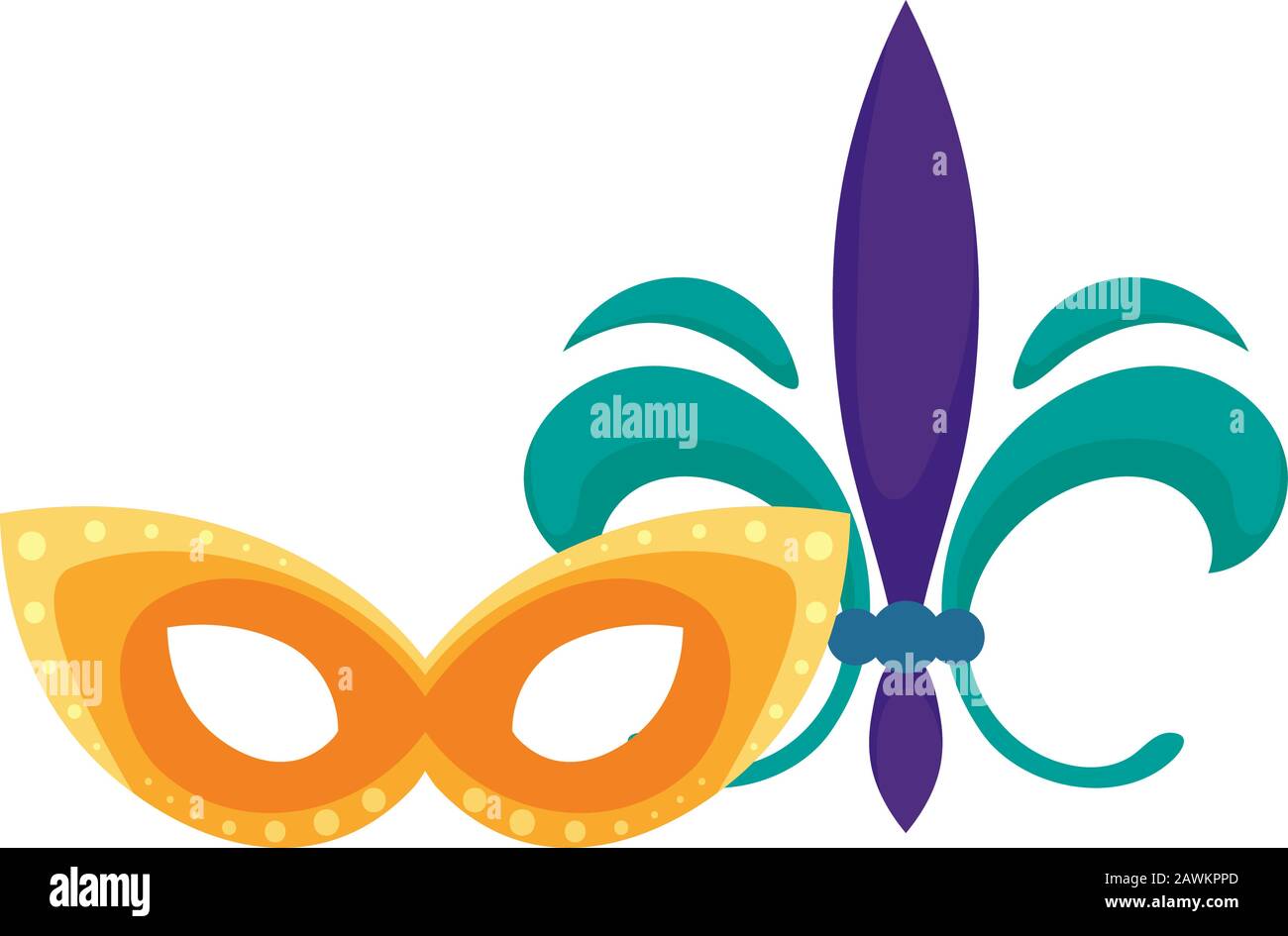 Mardi gras fleur de lis and mask design, Party carnival decoration ...