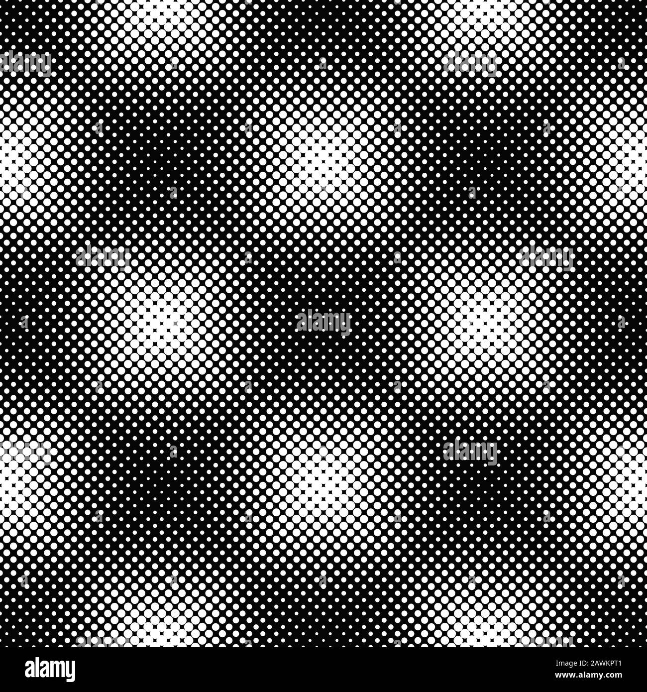 Geometrical Circle Pattern Background Black And White Vector Graphic Design From Dots Stock
