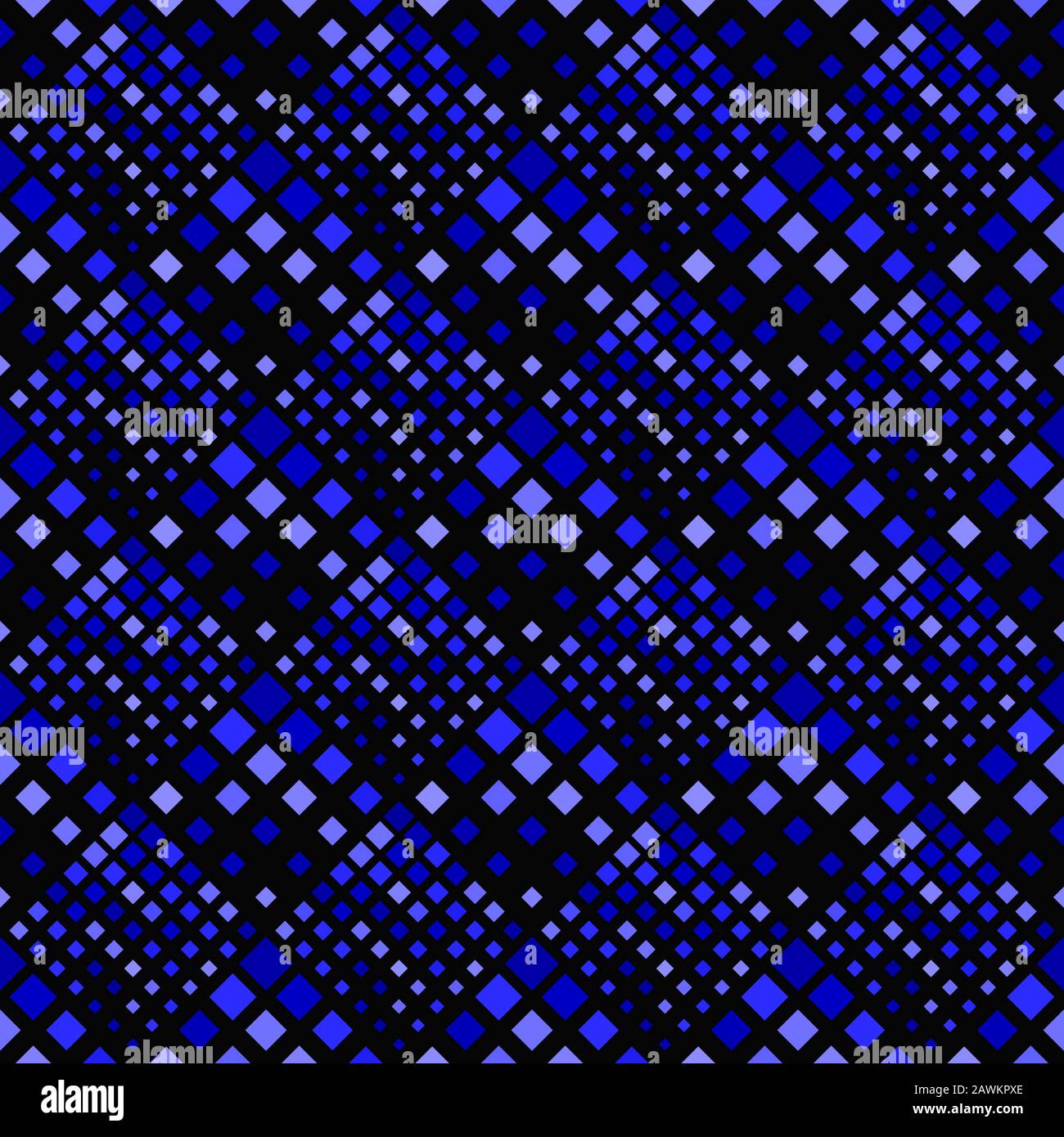 Geometrical dark diagonal square pattern background - abstract blue vector graphic design from ...