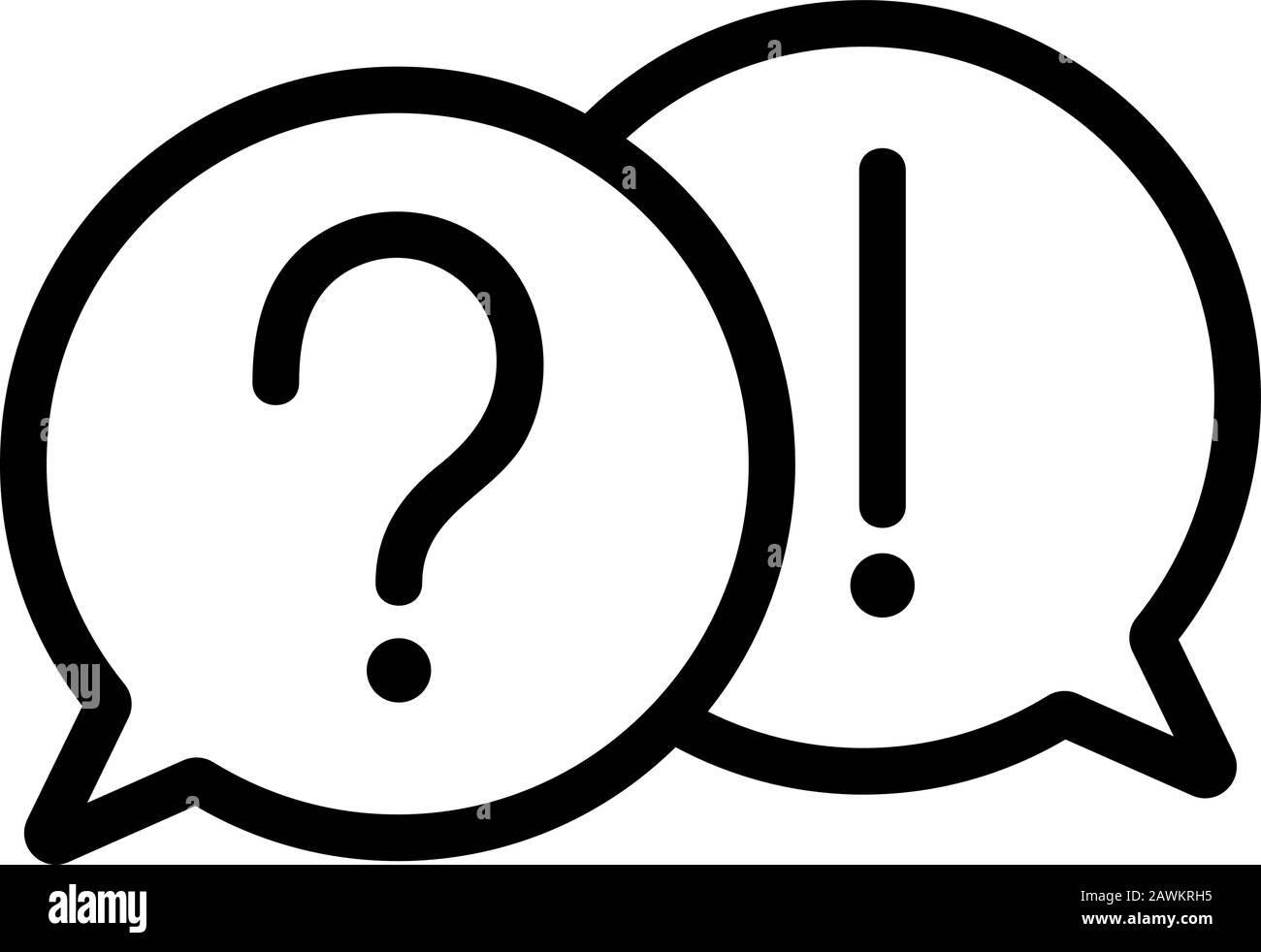 questions and answers icon vector. Isolated contour symbol illustration ...
