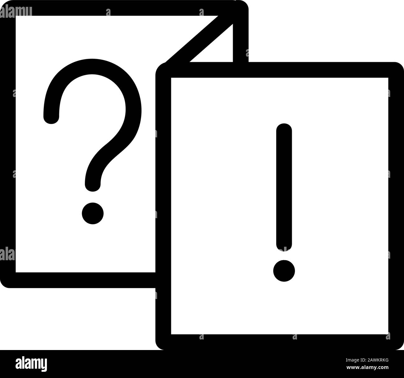 questions and answers icon vector. Isolated contour symbol illustration ...