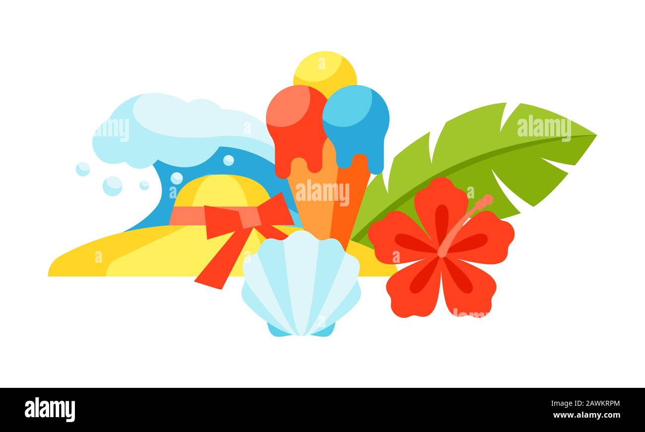 Objects summer trip Stock Vector Images - Alamy