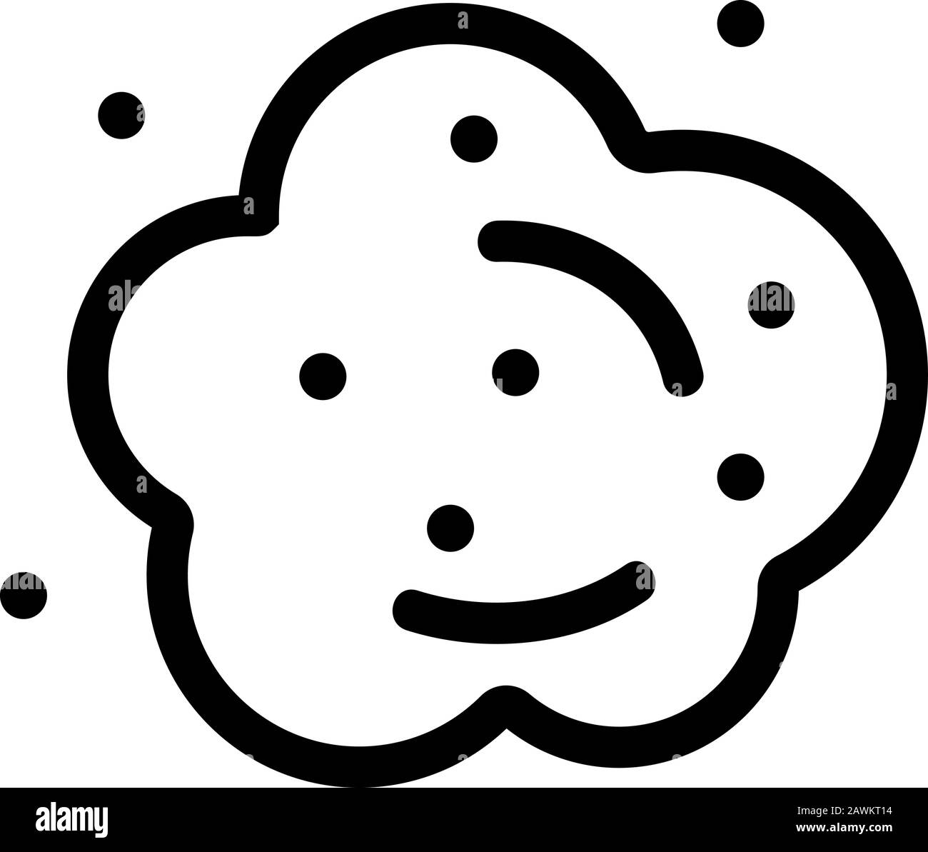 Dust icon vector. Isolated contour symbol illustration Stock Vector ...