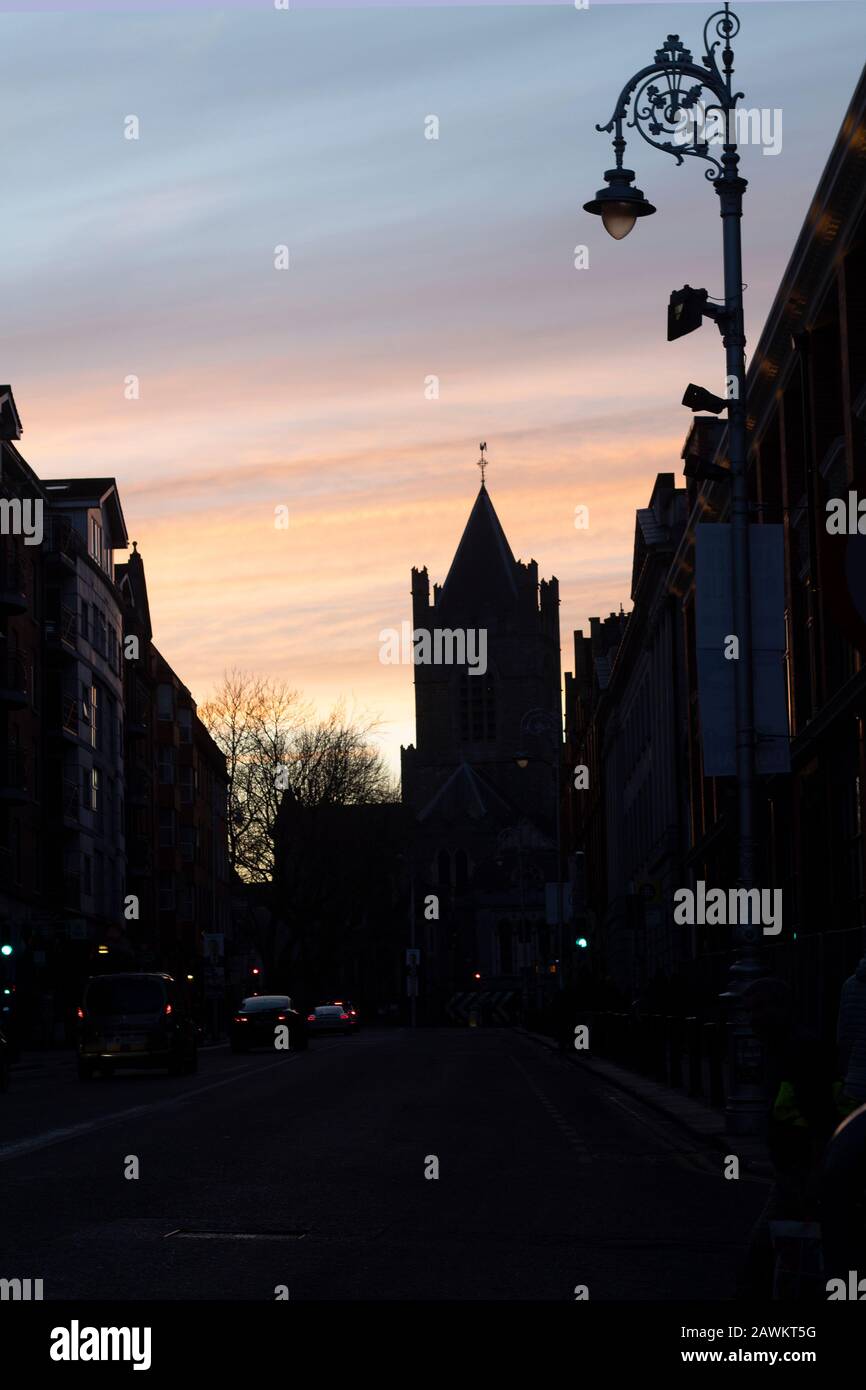 Sunset in Dublin, Ireland Stock Photo - Alamy