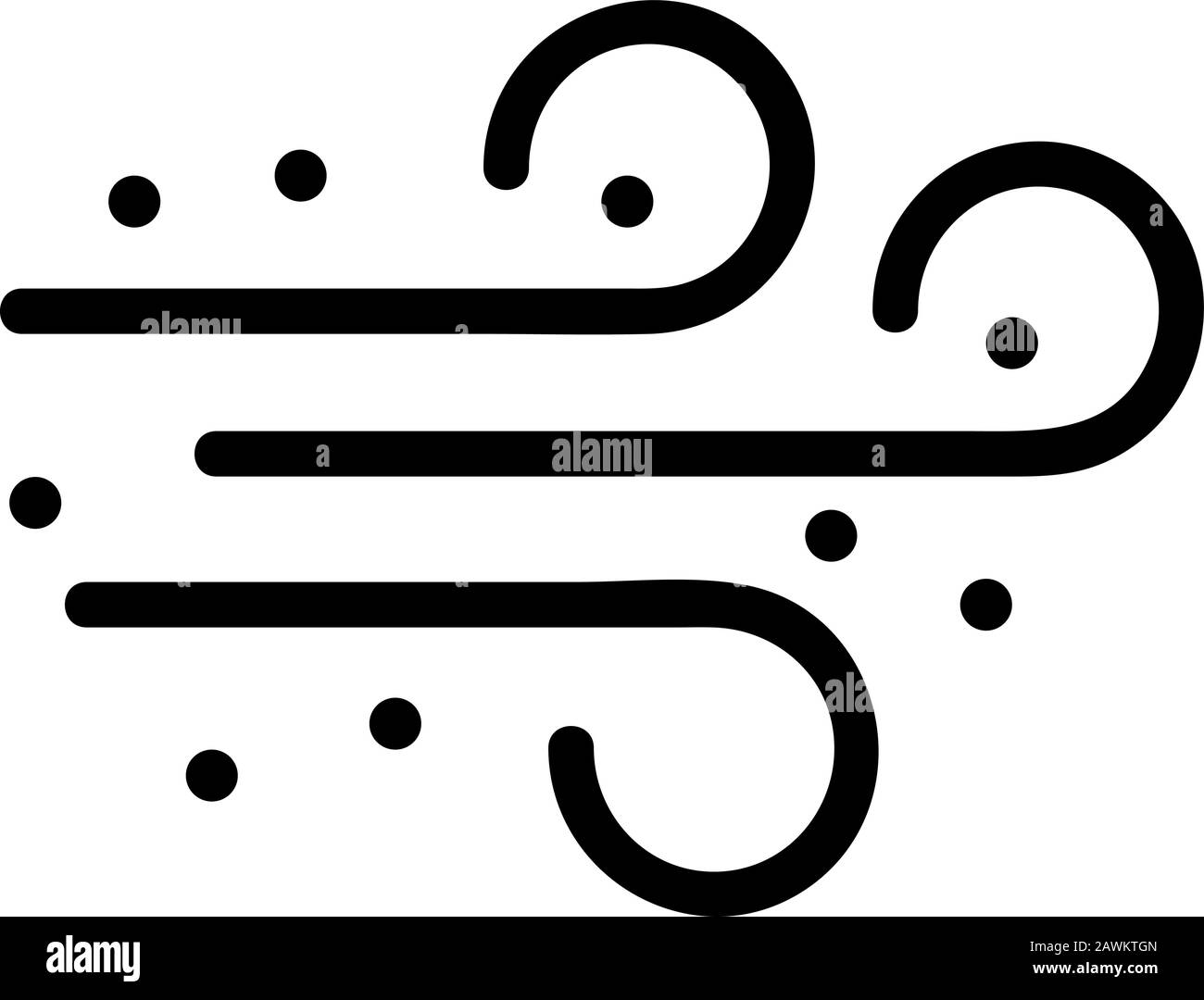 Dust icon vector. Isolated contour symbol illustration Stock Vector ...