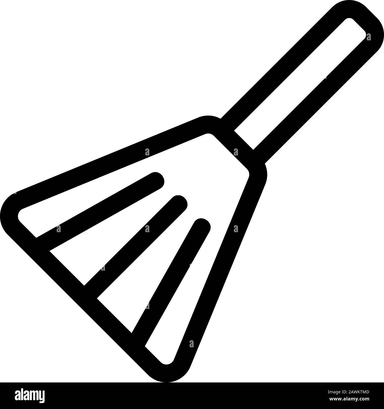 The dust broom icon is a vector. Isolated contour symbol illustration ...