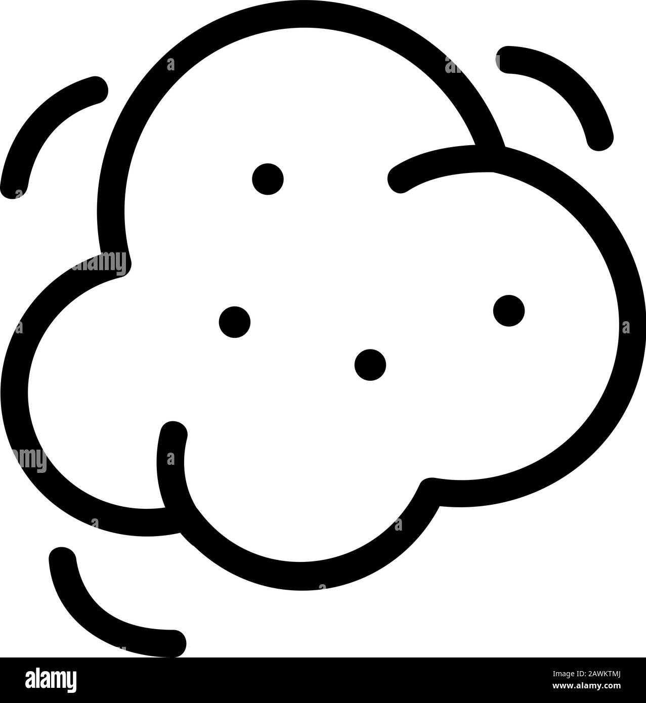 Dust icon vector. Isolated contour symbol illustration Stock Vector ...