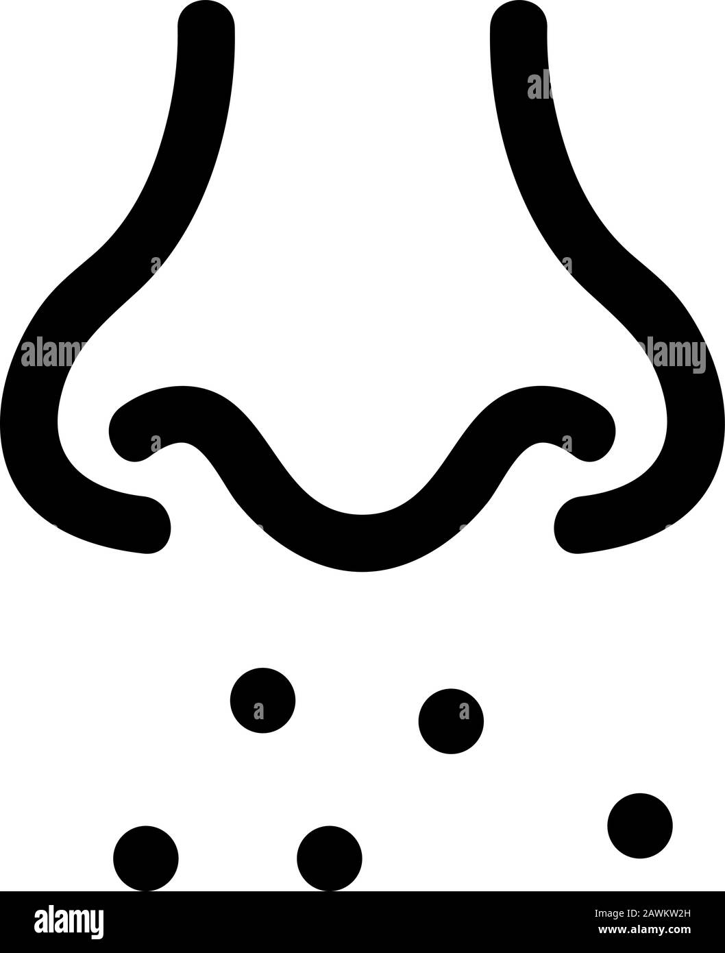 Dust nose breath icon vector. Isolated contour symbol illustration ...