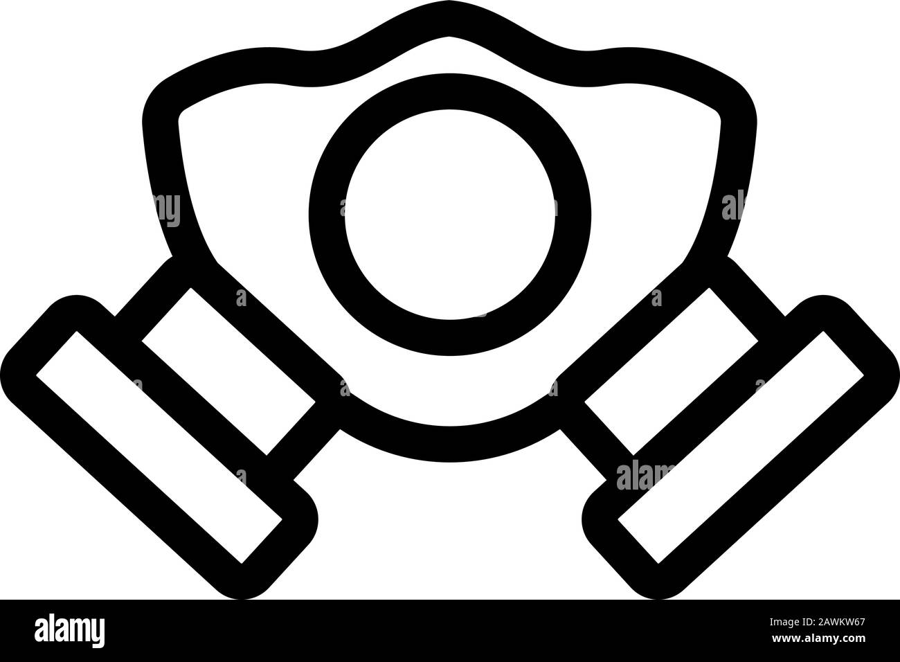 Dust mask icon vector. Isolated contour symbol illustration Stock ...