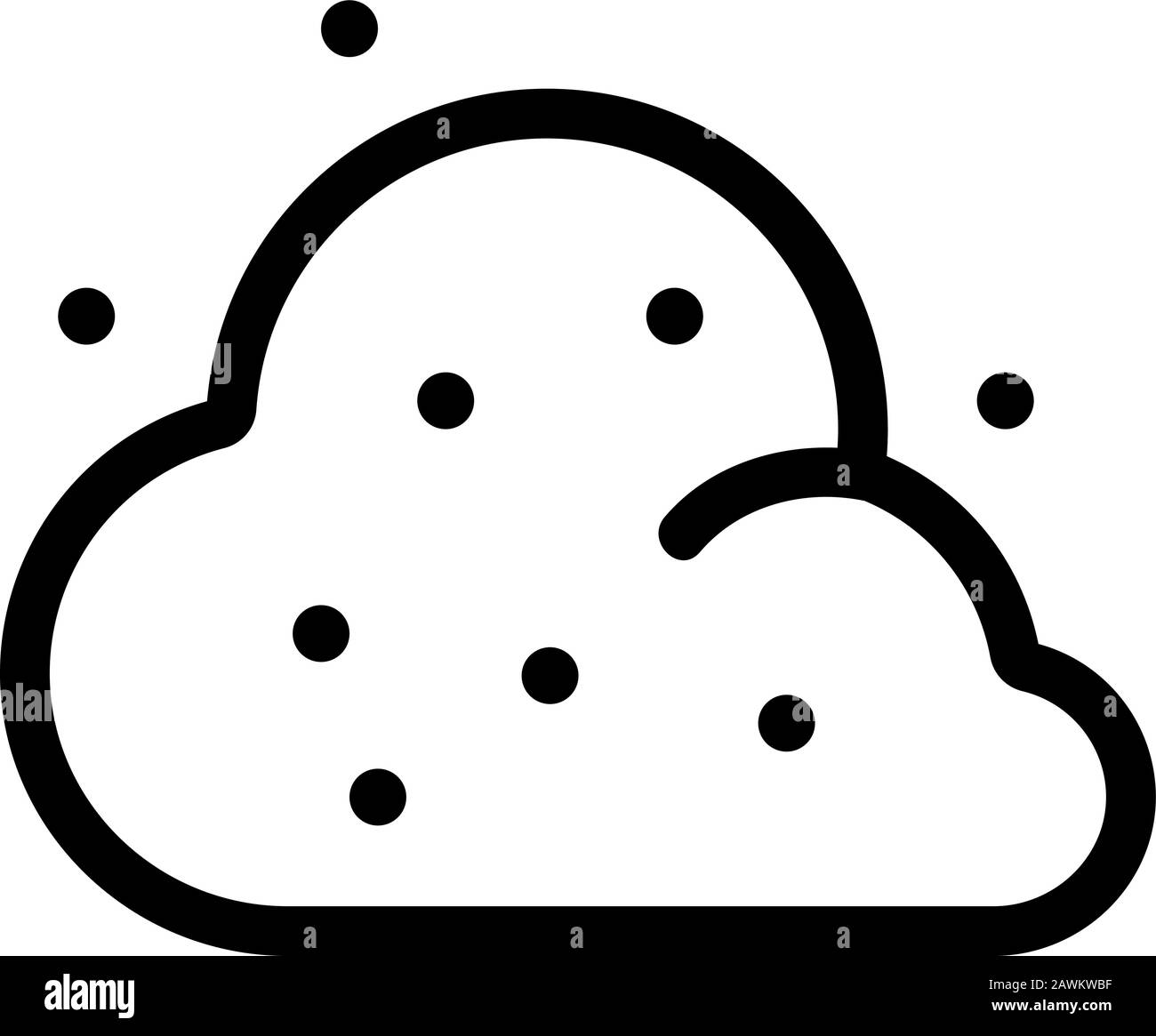 Dust icon vector. Isolated contour symbol illustration Stock Vector ...