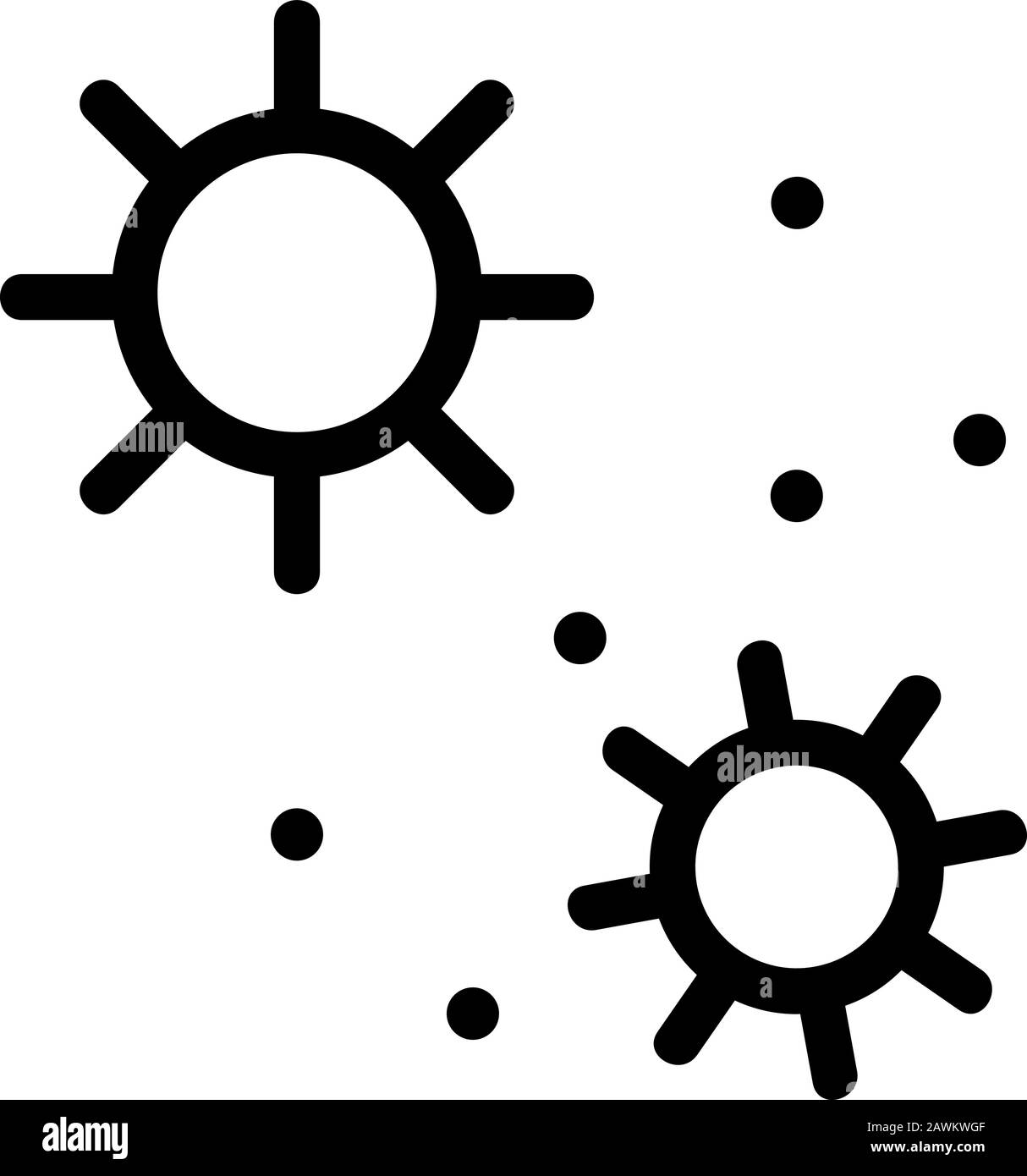 Dust icon vector. Isolated contour symbol illustration Stock Vector ...