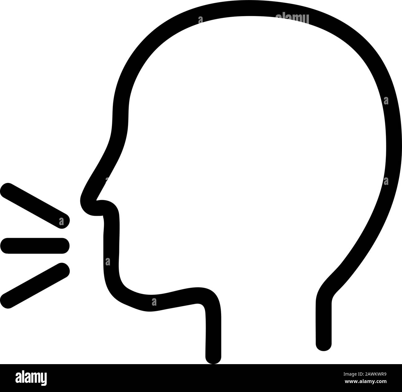 Dust man head icon vector. Isolated contour symbol illustration Stock ...