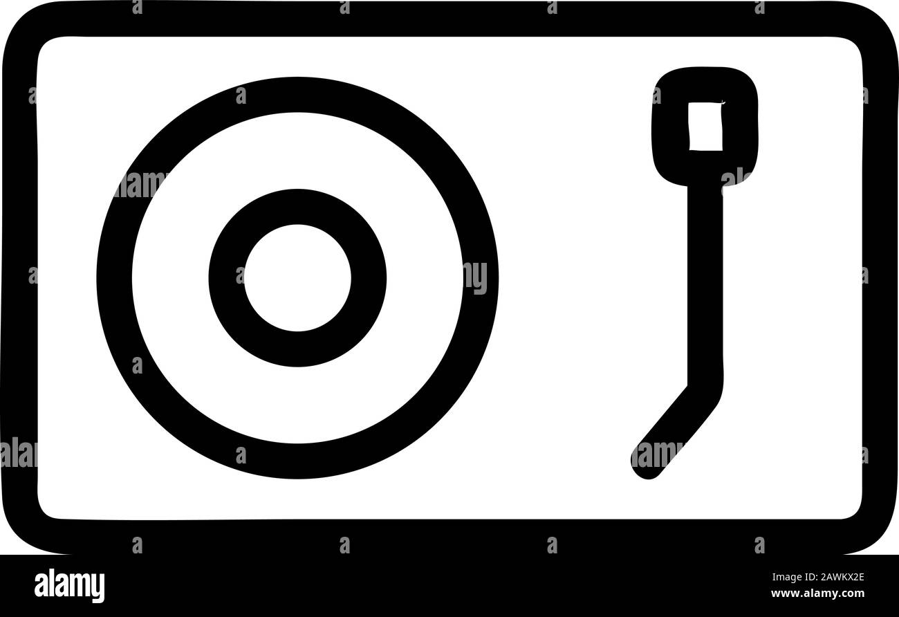 DJ remote icon vector. Isolated contour symbol illustration Stock ...