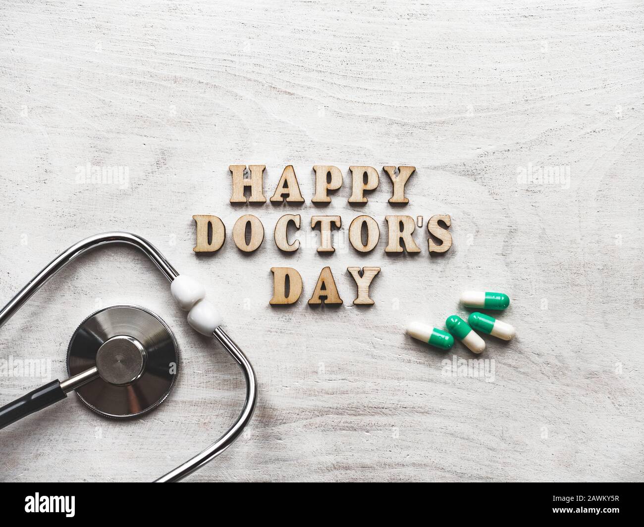 Happy Doctor's Day. Beautiful greeting card. Isolated background Stock ...