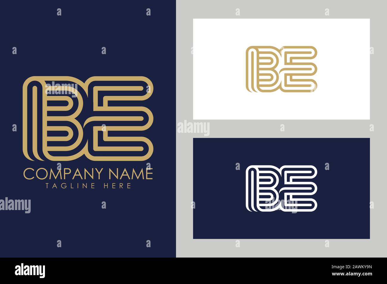 B and E combination Lines Letter Logo Creative Line Letters Design ...