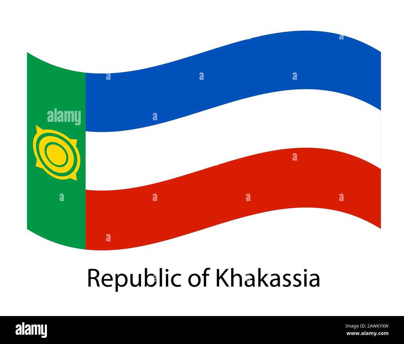 Khakassia flag on transparent background. Khakassia flag Template for ...