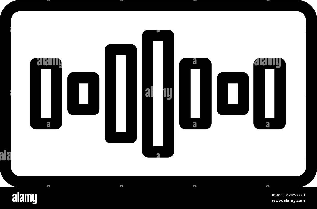 equalizer music icon vector. Isolated contour symbol illustration Stock ...