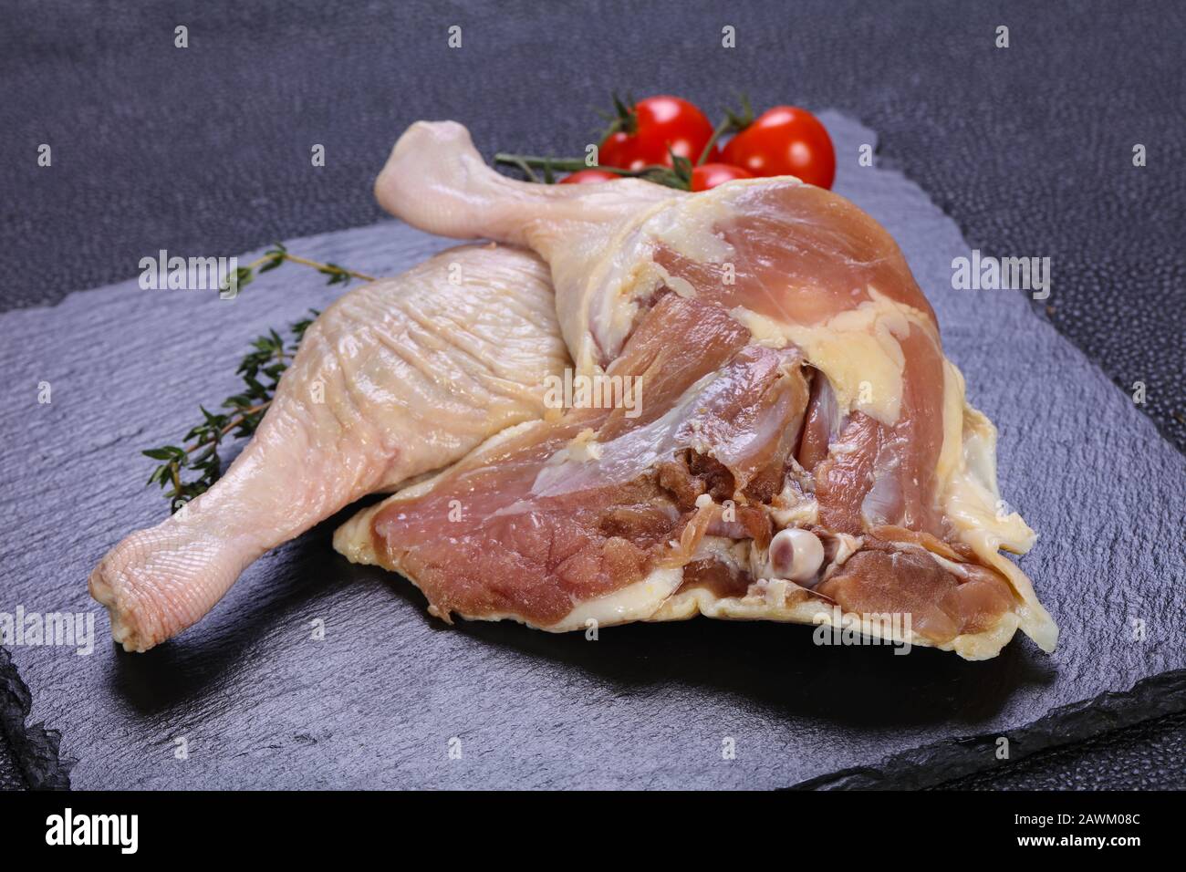 Raw duck leg ready for cooking Stock Photo - Alamy