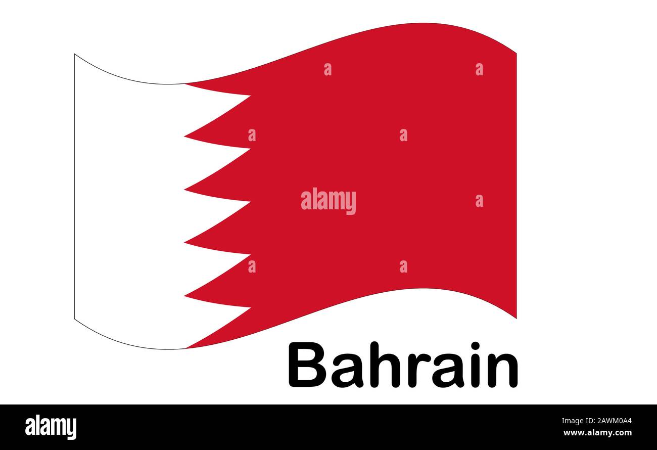 original and simple Bahrain flag isolated in official colors and ...