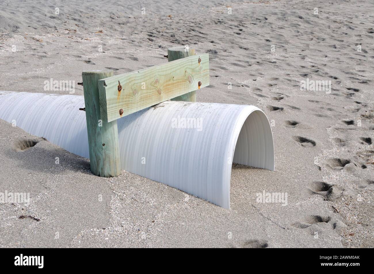 Drainage Pipe to Control Beach Erosion Stock Photo - Alamy