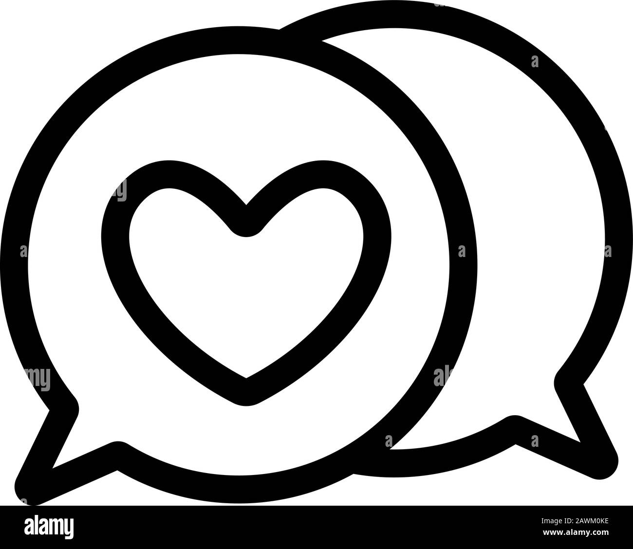 dating date meeting icon vector. Isolated contour symbol illustration ...