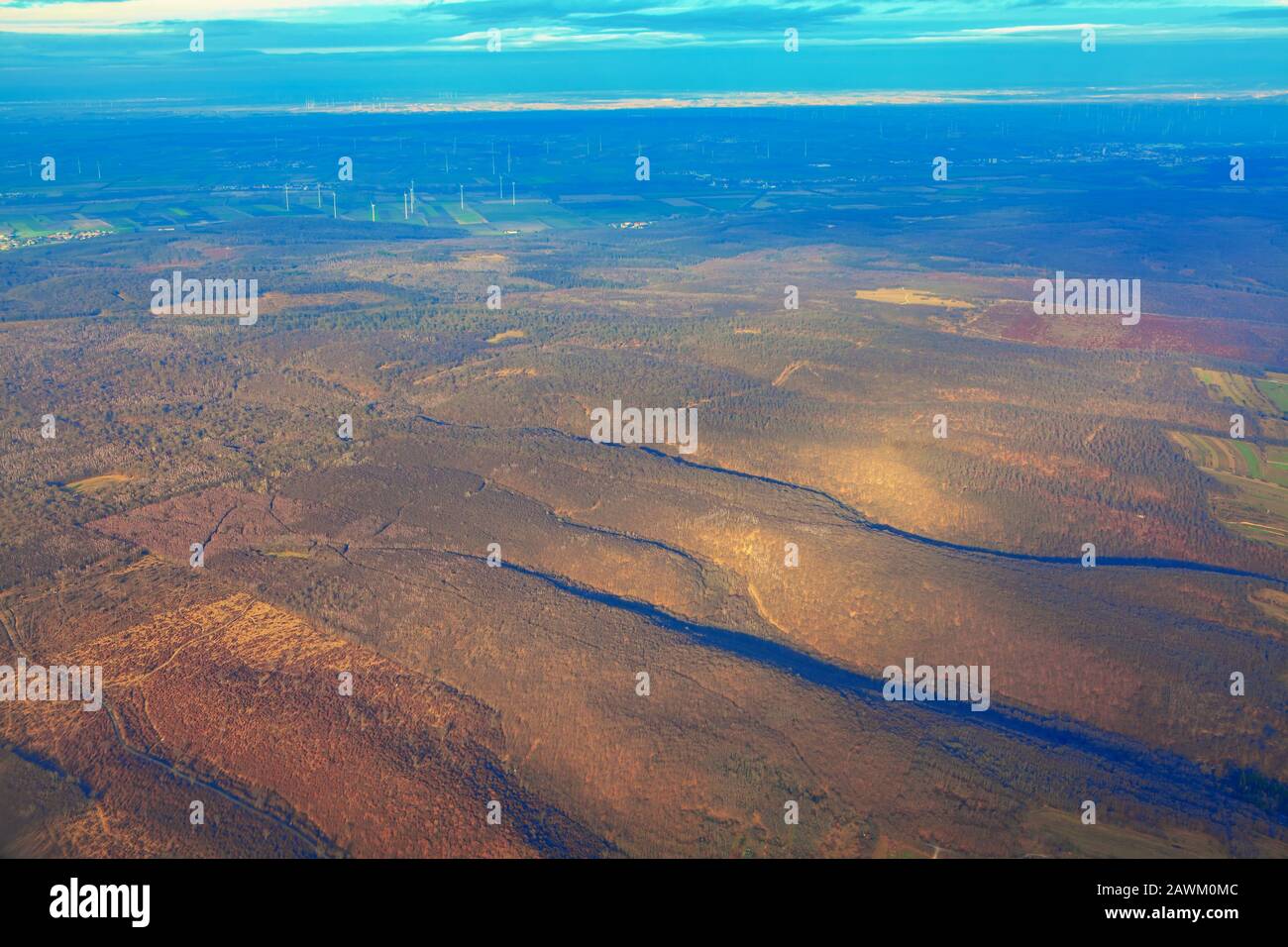 aerial scenery of rolling hills Stock Photo - Alamy