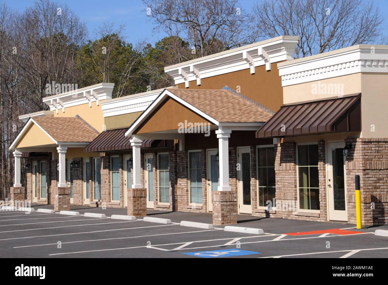 New Commercial Building with Office and Retail Space Stock Photo - Alamy