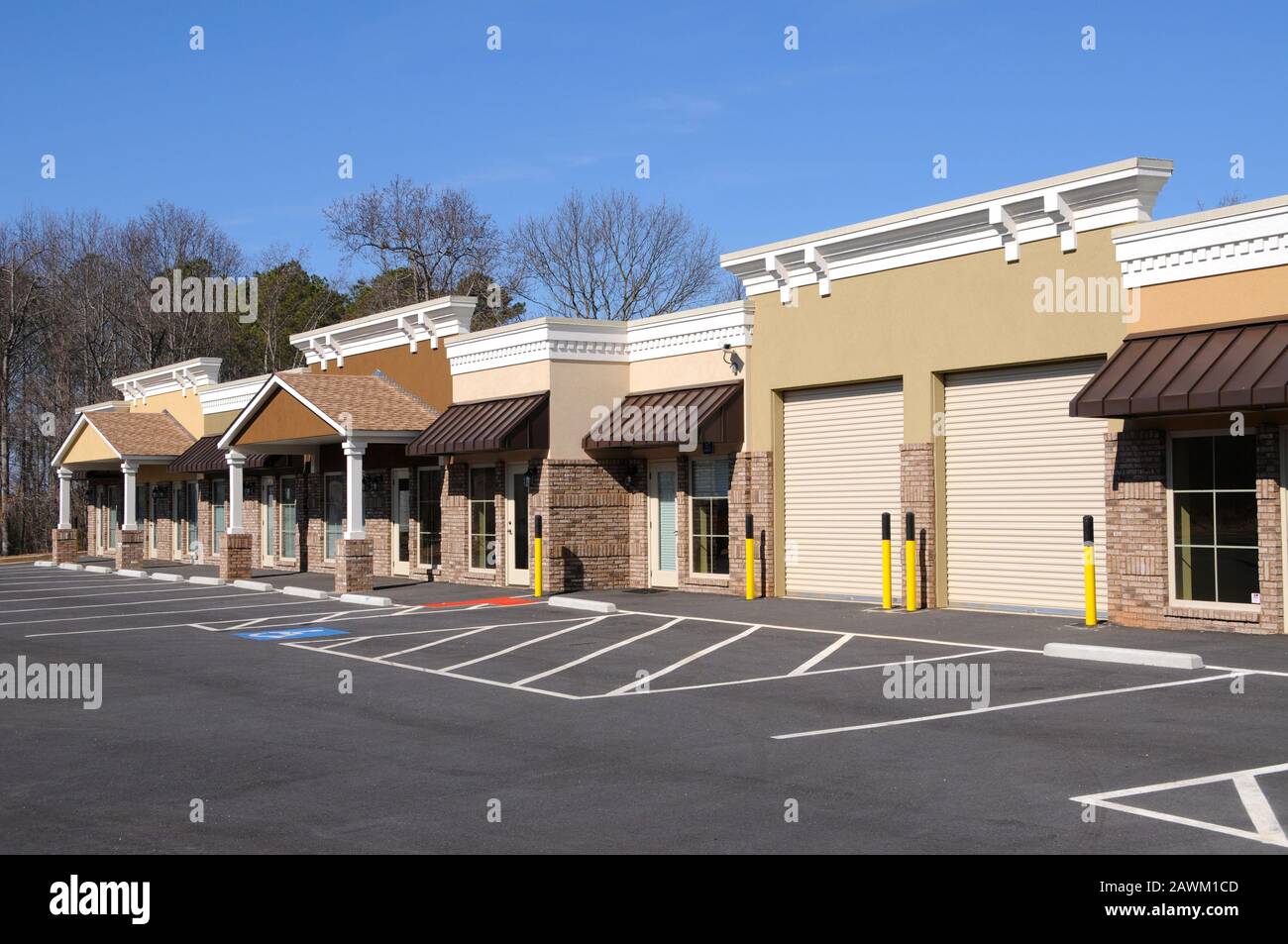 New Commercial Building with Office and Retail Space Stock Photo - Alamy