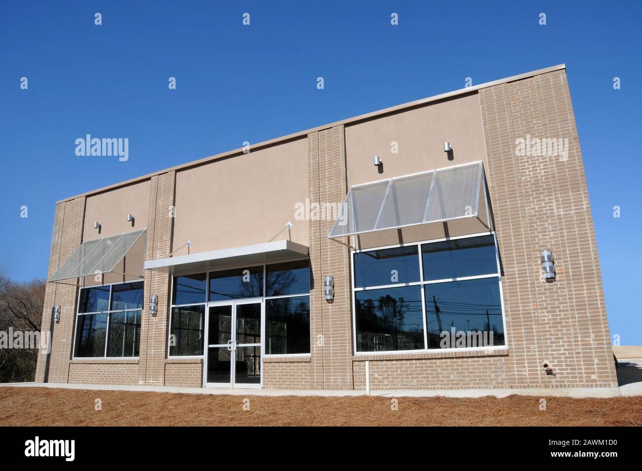 New Commercial Building with Office and Retail Space Stock Photo - Alamy