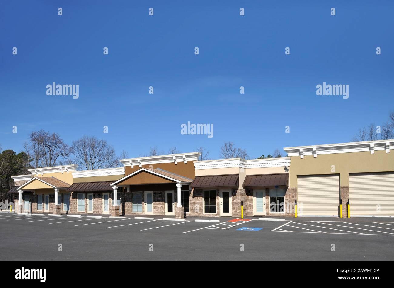 New Commercial Building with Office and Retail Space Stock Photo - Alamy