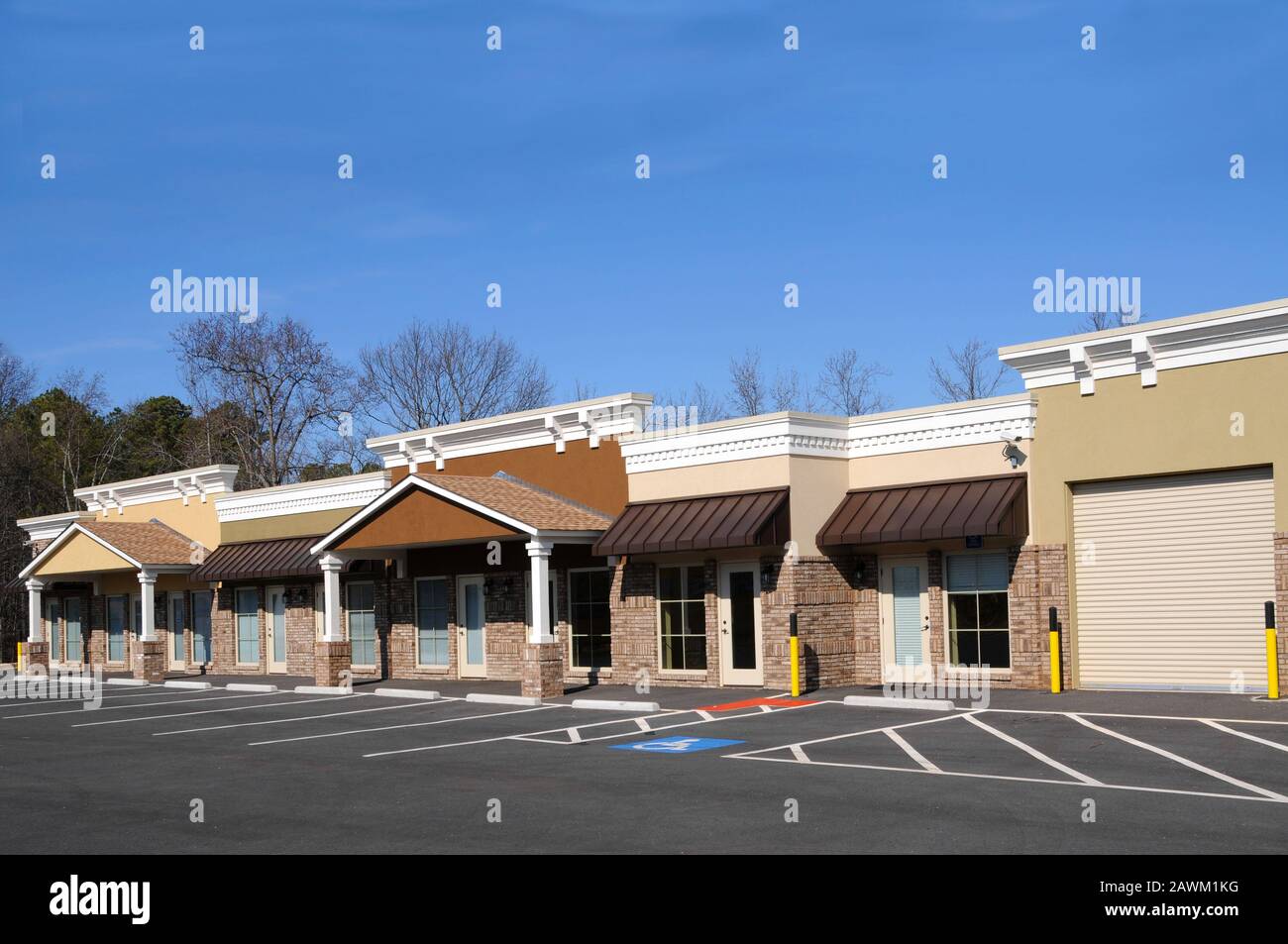 New Commercial Building with Office and Retail Space Stock Photo - Alamy